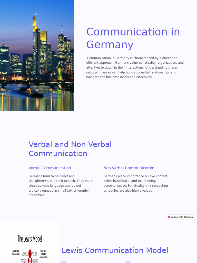 Communication in Germany | PDF