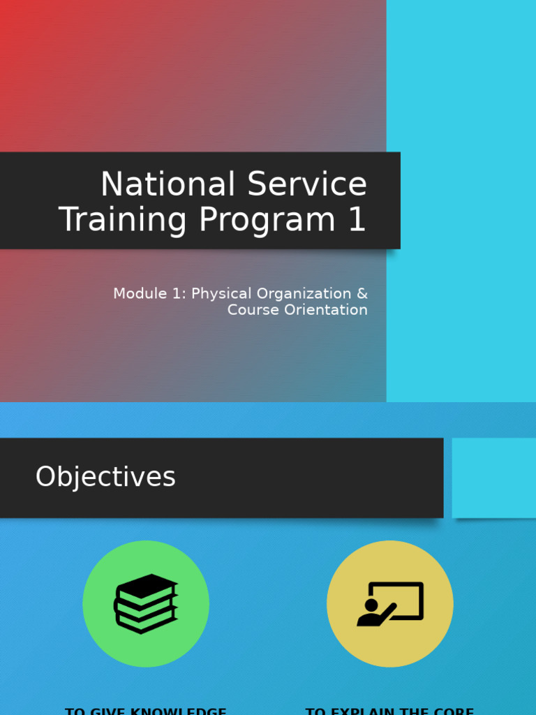 NSTP1 Day 1 Physical Organization of NSTP | PDF | Self-Improvement