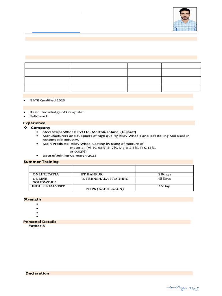 Aditya CV 2024. | PDF