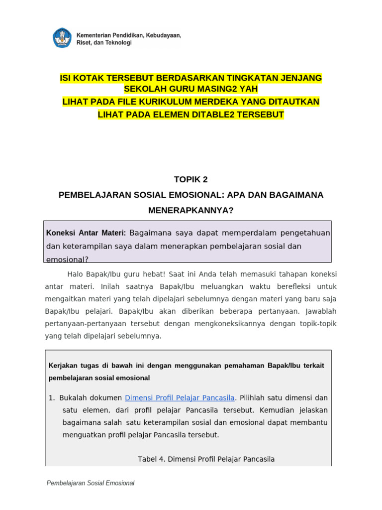 Tugas Ini Dikerjakan Sesuai Jenjang Masing2 Dan Lihat Di Tautan Kumer ...