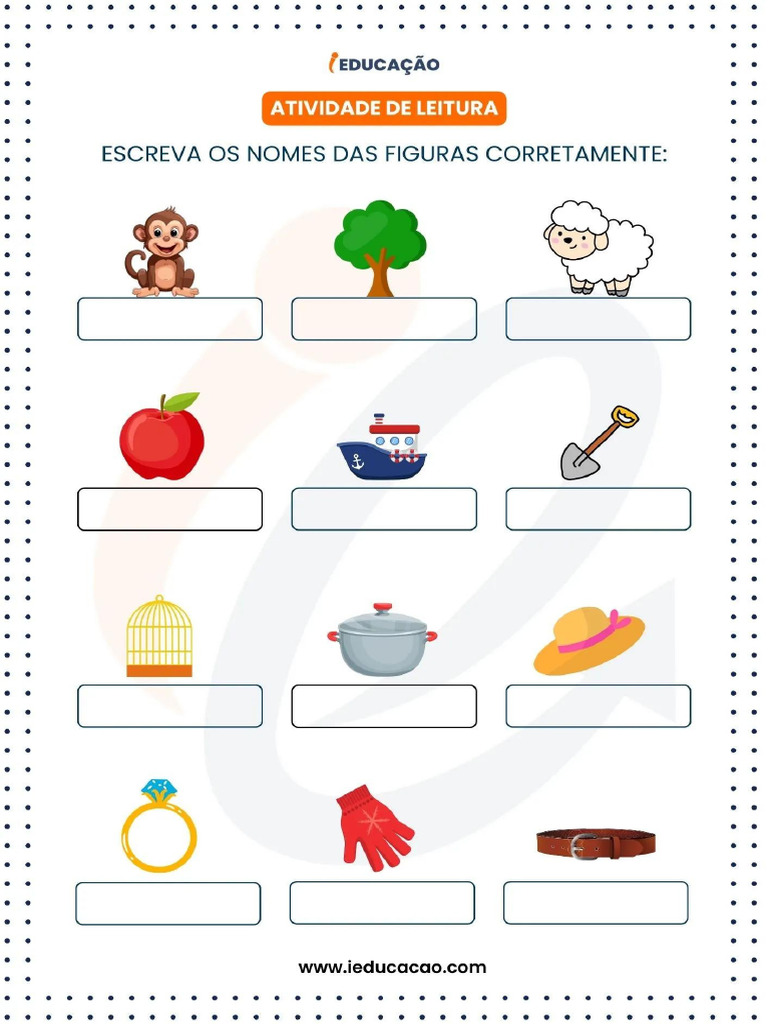 Escreva o Nome Das Figuras Corretamente | PDF