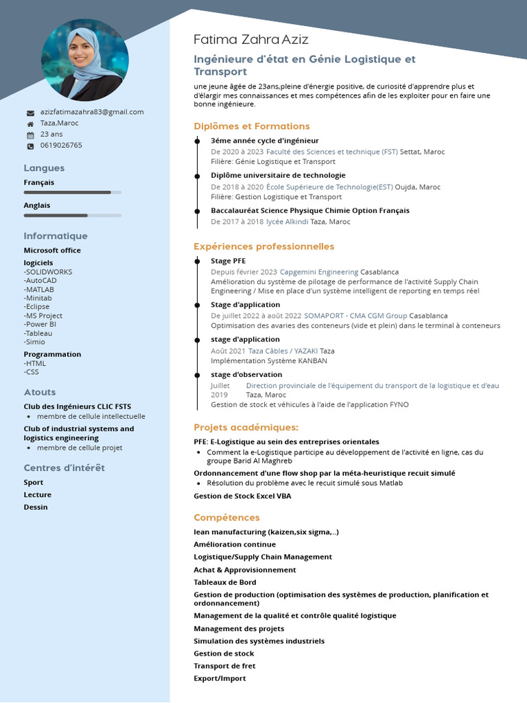 Fatima Zahra Aziz CV | PDF