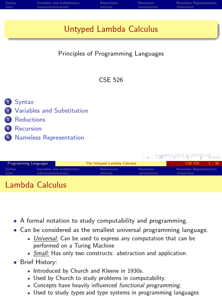 Untyped Lambda | PDF