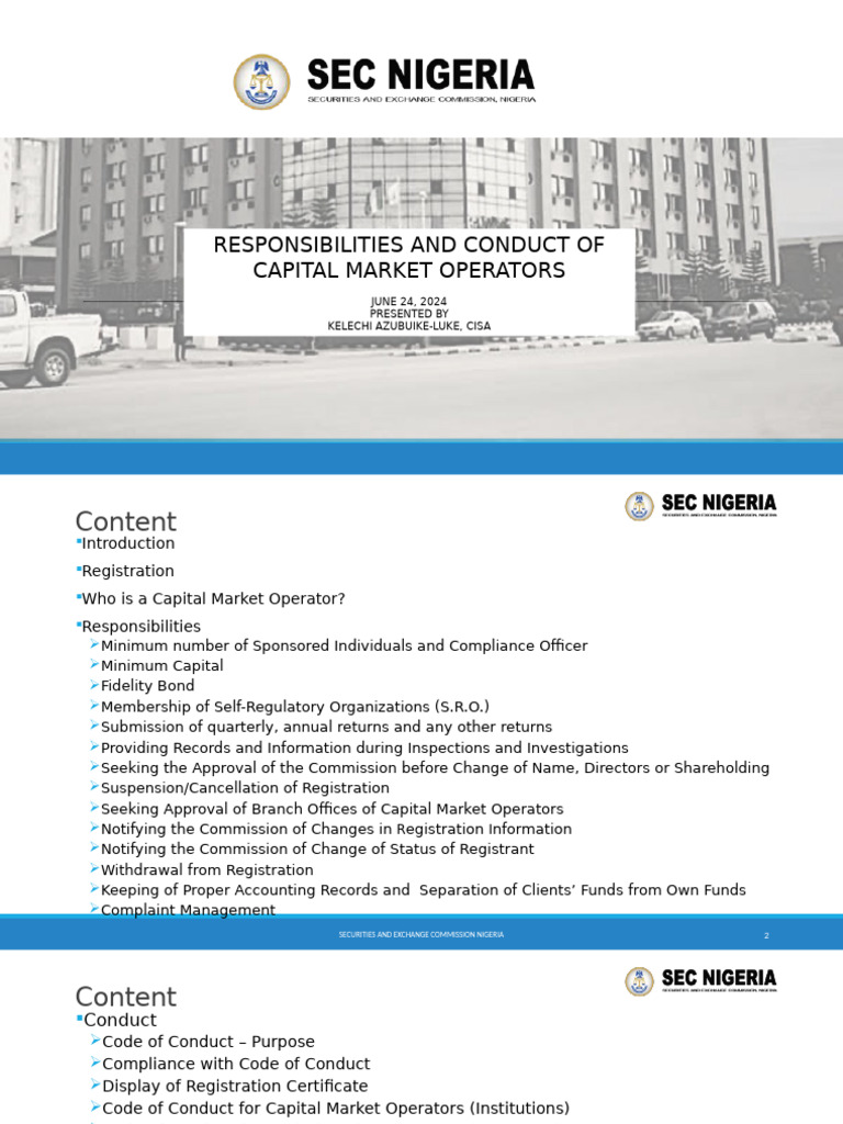 DAY 1 LECTURE 2 CONDUCT OF CAPITAL MARKET OPERATORS 24-06-2024 (4) by ... DAY 1 LECTURE 2 CONDUCT OF CAPITAL MARKET OPERATORS 24-06-2024 (4) by ...