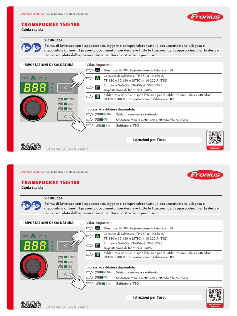 Guida Rapida TP 150-180 | PDF
