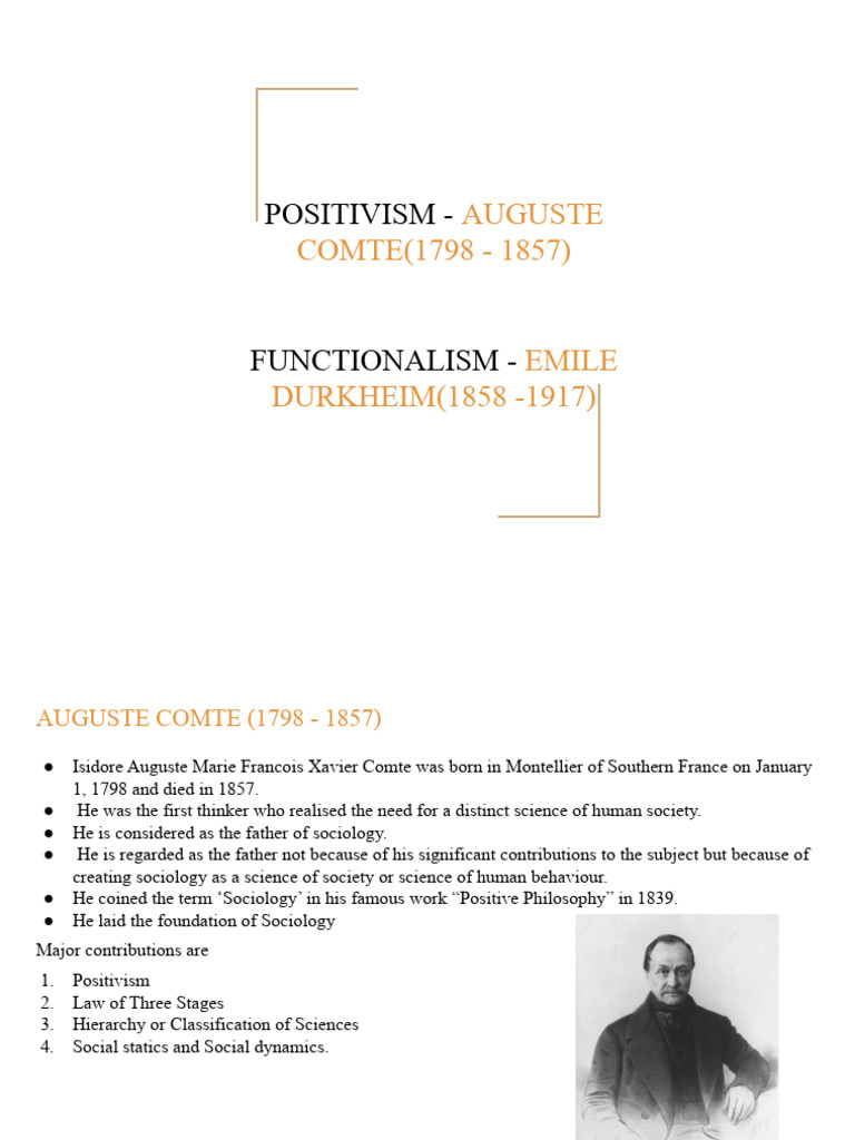 1.positivism and Functionalism | PDF | Positivism | Politics