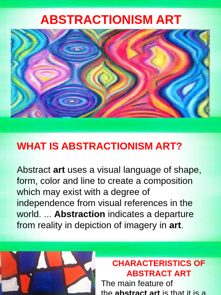 Abstractionism and Abstract Expressionism Art 2024 2025 | PDF
