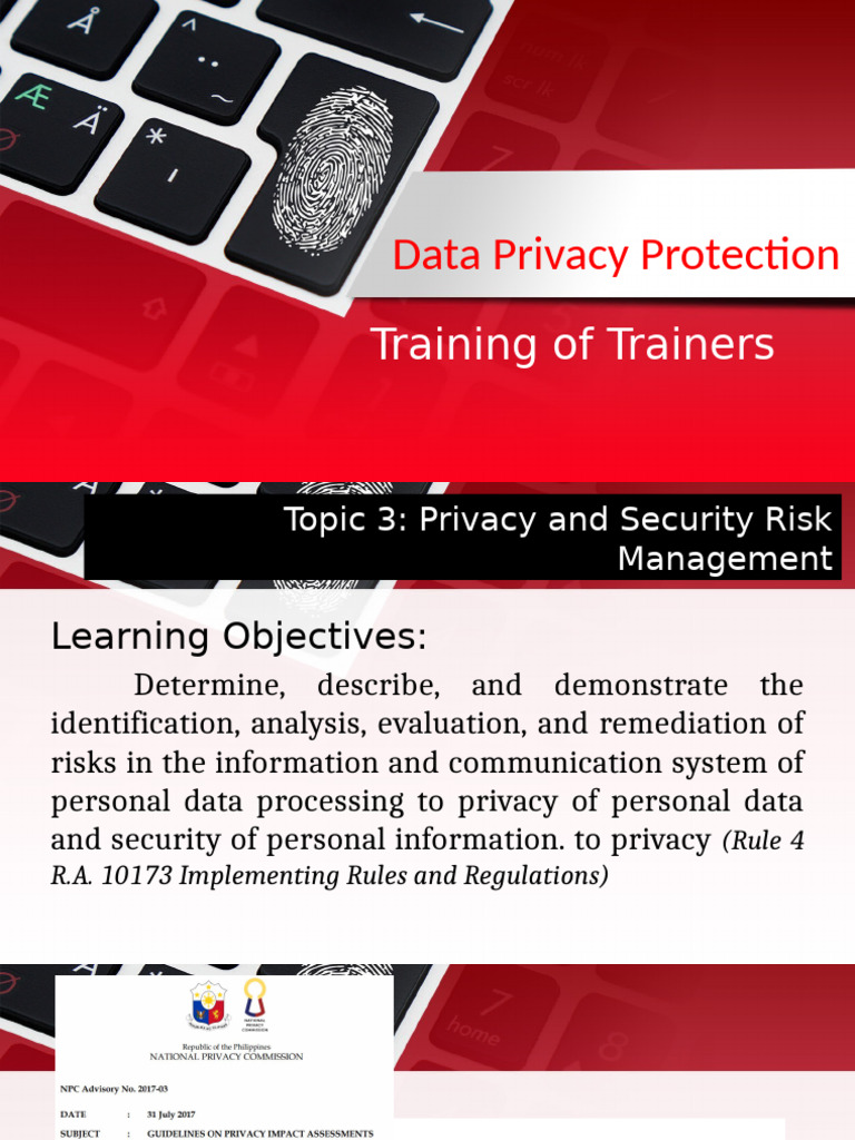 Day 3 Data Privacy Risk Management | PDF