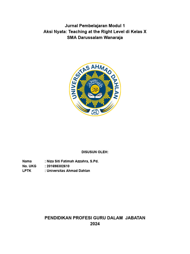 JURNAL MODUL 1 - TaRL (Teaching at The Right Level) | PDF