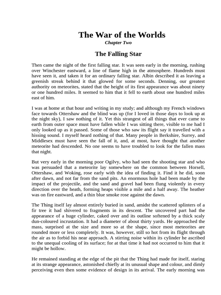 War of The Worlds Part 1 Chapter 2 | PDF