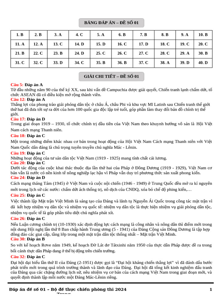 HDG de So 01 Mon Lich Su | PDF