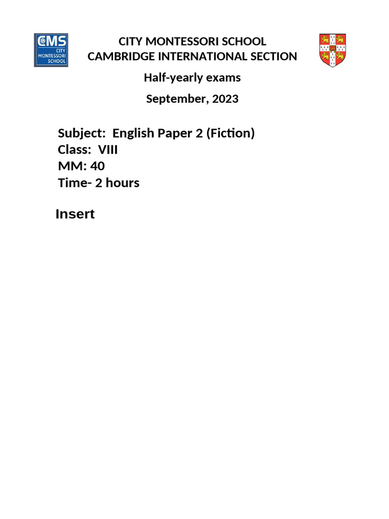 Paper 2 F Insert | PDF