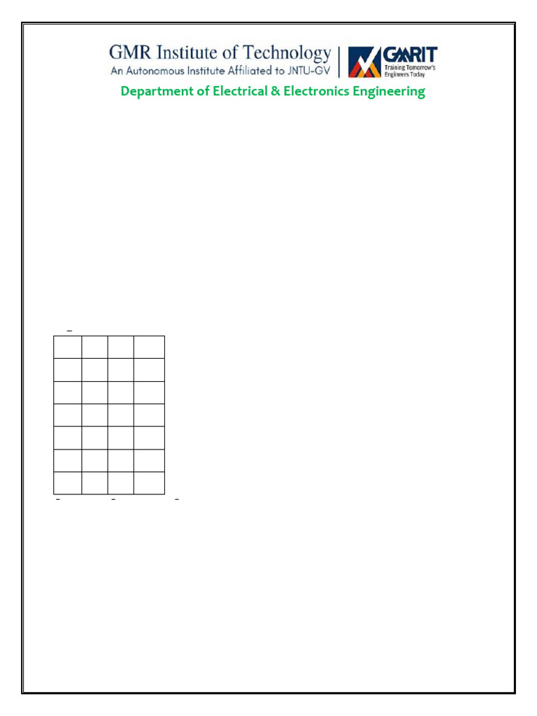 Handout BTech 2024-25 EEE 5th Sem PSP | PDF