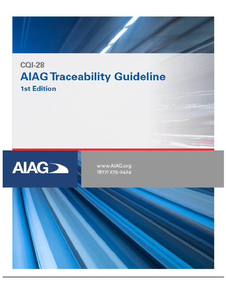 Cqi 28 Traceability | PDF