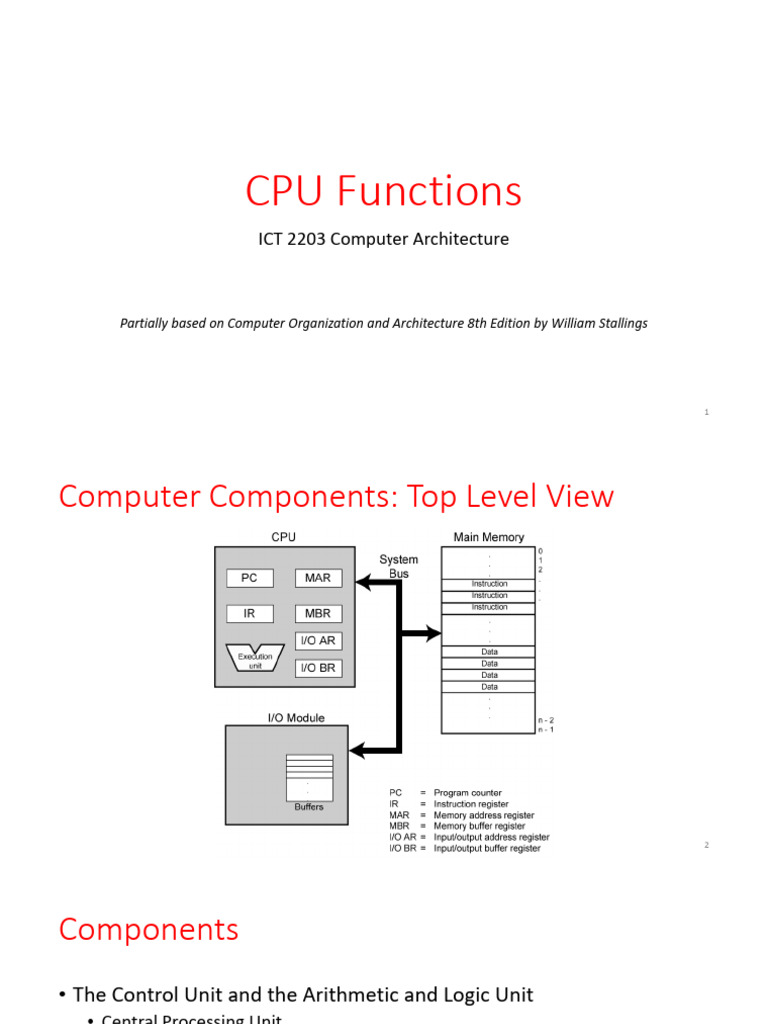CA 02 CPU Functions | PDF