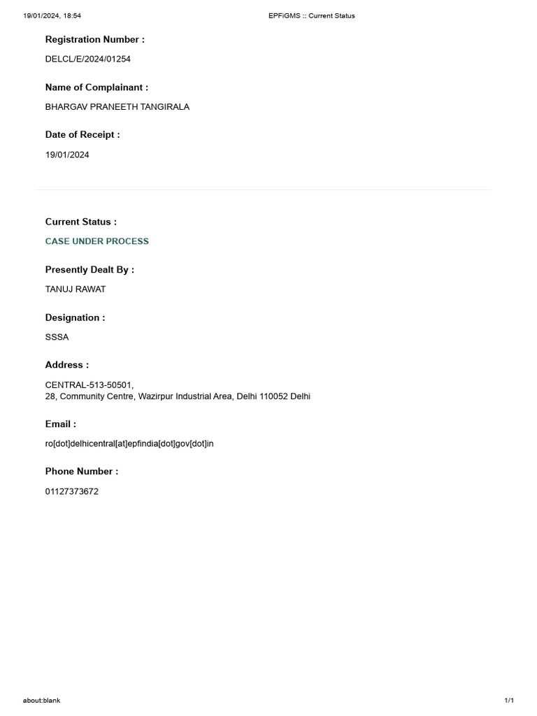 EPFiGMS - Current Status | PDF