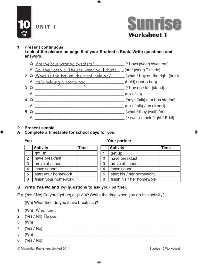 SUNRISE_10.WORKSHEET_5ths | PDF
