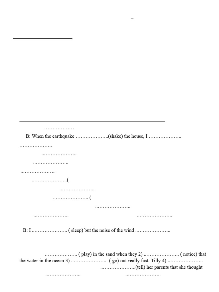 WEEK 5 EXERCISES Past Simple Past Continuous Adverbs | PDF