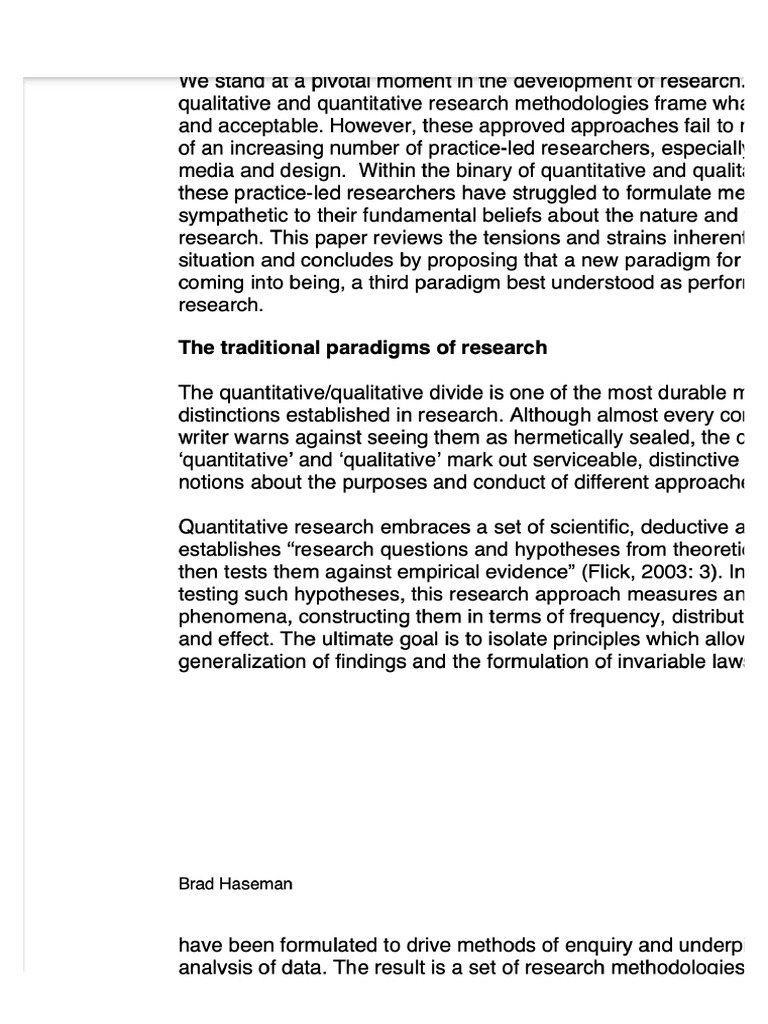 A Manifesto For Performative Research - CORE Reader | PDF