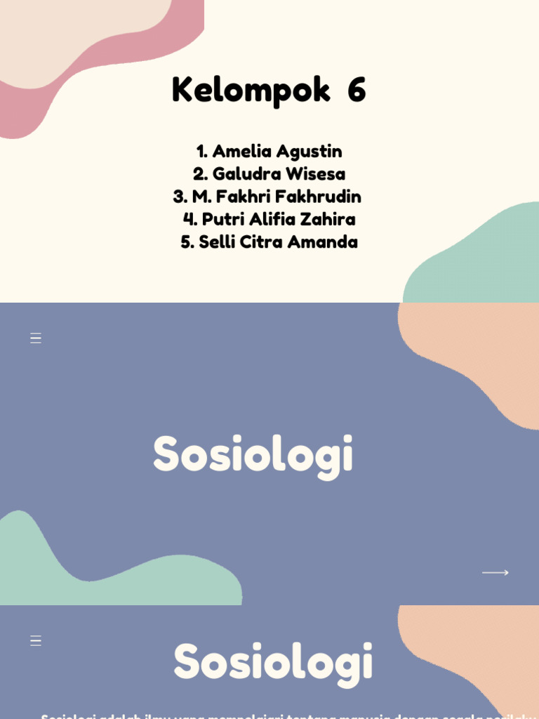 Peran Sosiologi Kelompok 6 | PDF