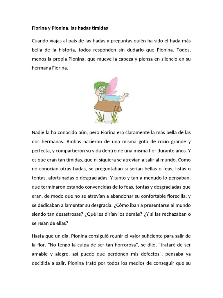 Fiorina y Pionina, Las Hadas Timidas | PDF