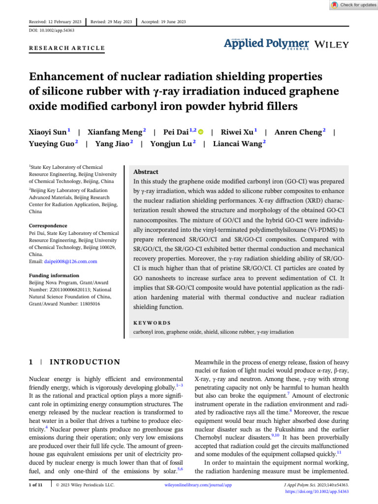J of Applied Polymer Sci - 2023 - Sun | PDF
