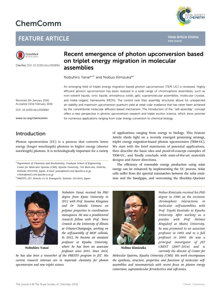 Chemcomm: Feature Article | PDF