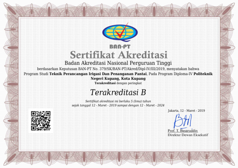 Sertifikat Akreditasi Tpipp | PDF