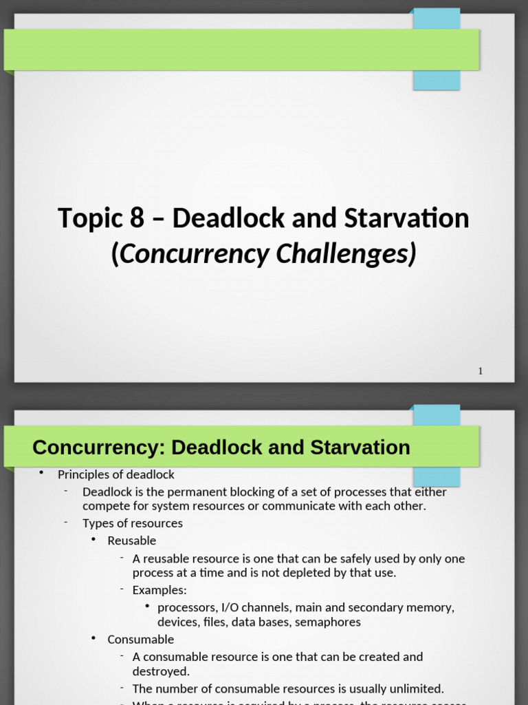 Topic 9 Deadlock and Starvation | PDF