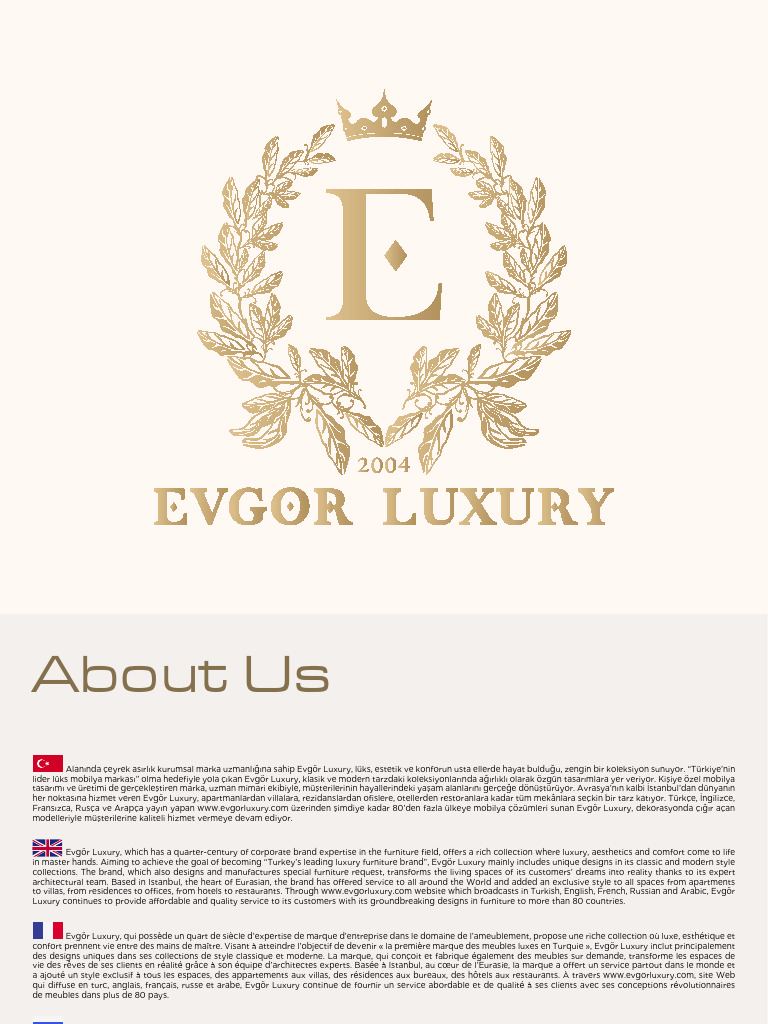 Evgor Luxury 2023 Luxury Catalog | PDF