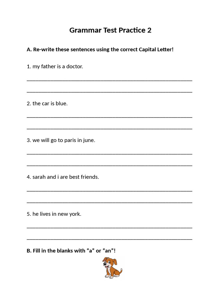 Grammar Test Practice 2 | PDF