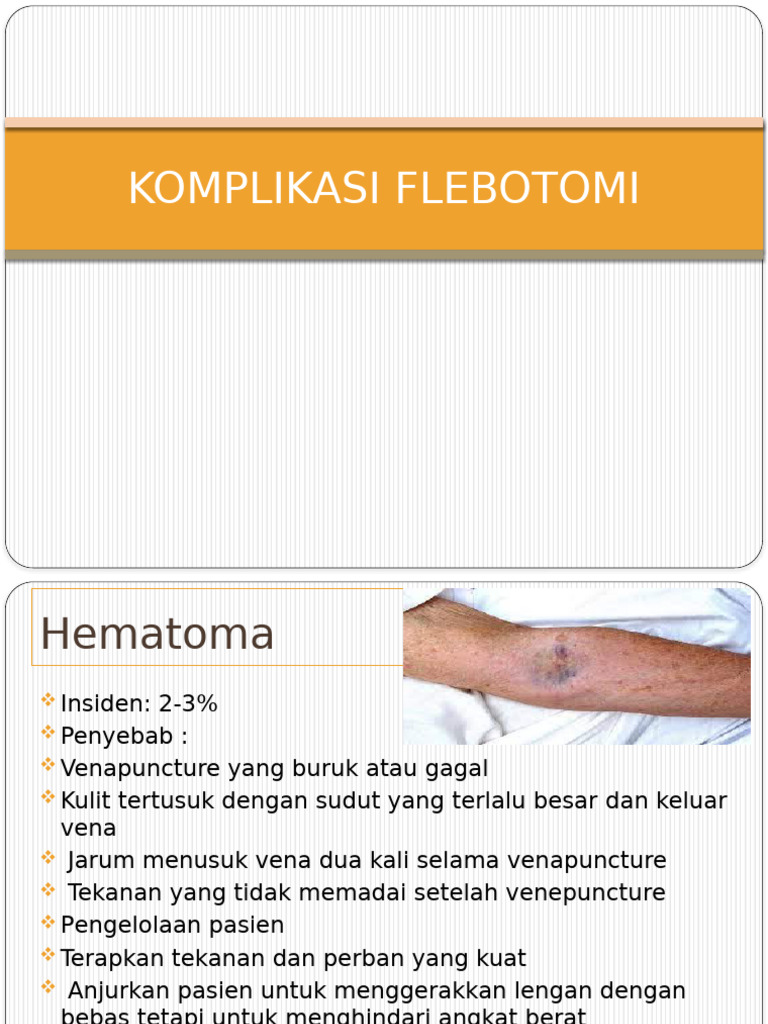 Komplikasi Flebotomi | PDF