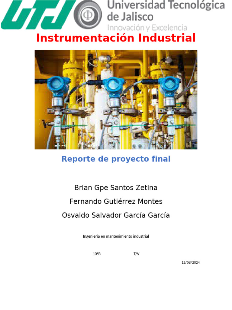 Reporte de proyecto final | PDF