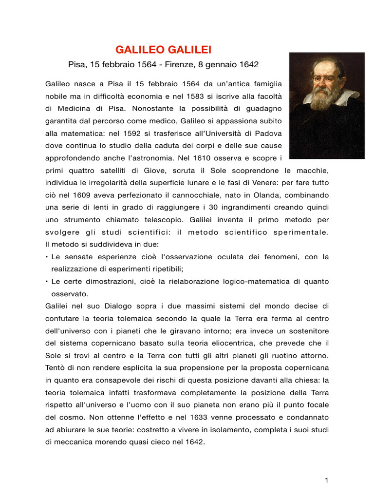Galileo Galilei | PDF