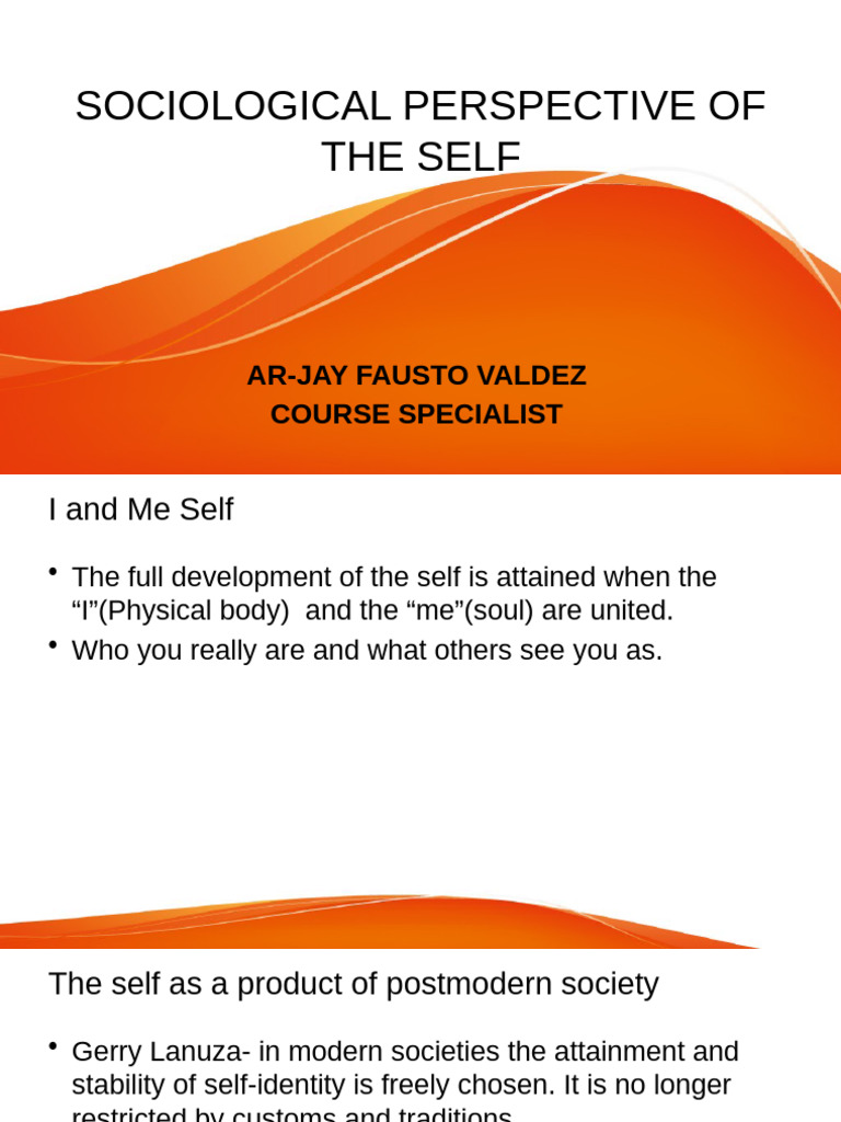 Sociological Perspective of The Self | PDF