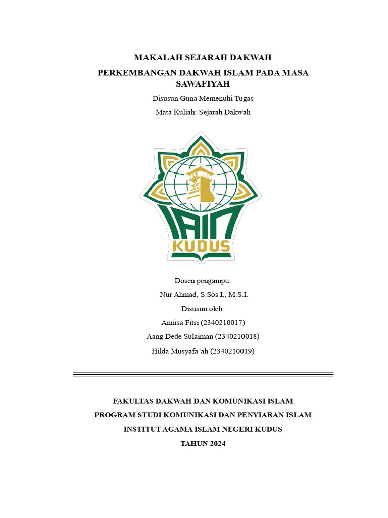 Makalah Sejarah Dakwah | PDF