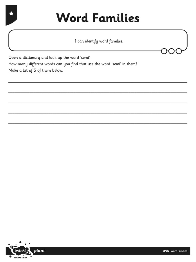 Min Thet Soe T2 E 2003 Word Families Activity Sheet Pages Deleted | PDF