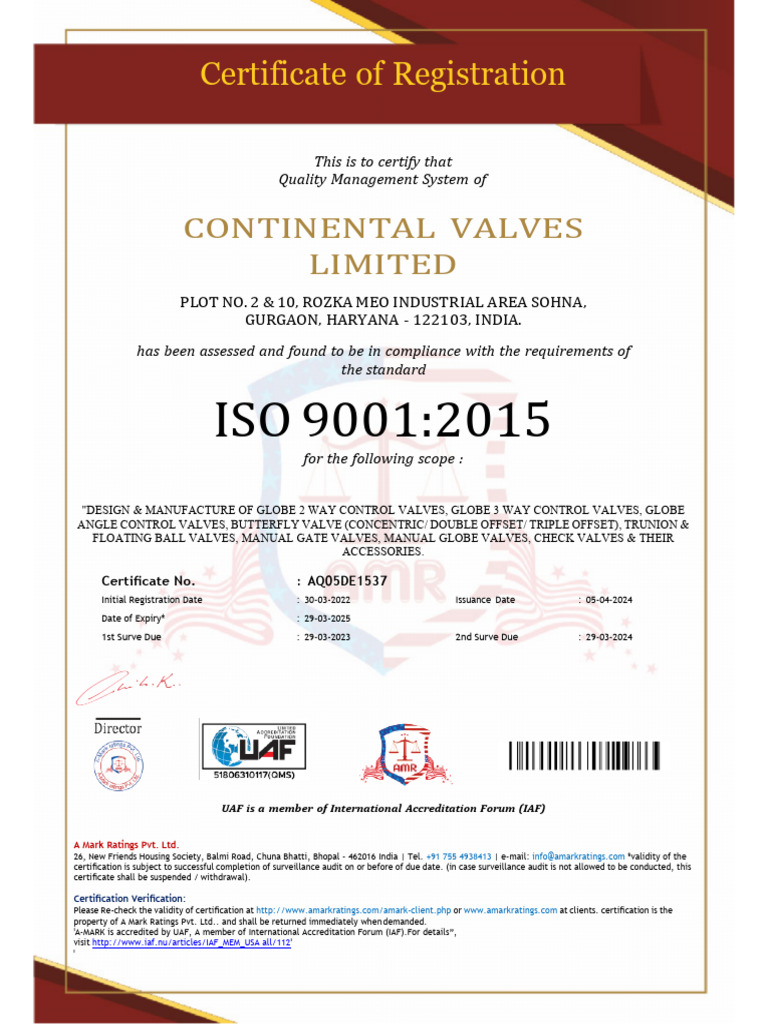 Annexure 7 - Iso Certificate | PDF