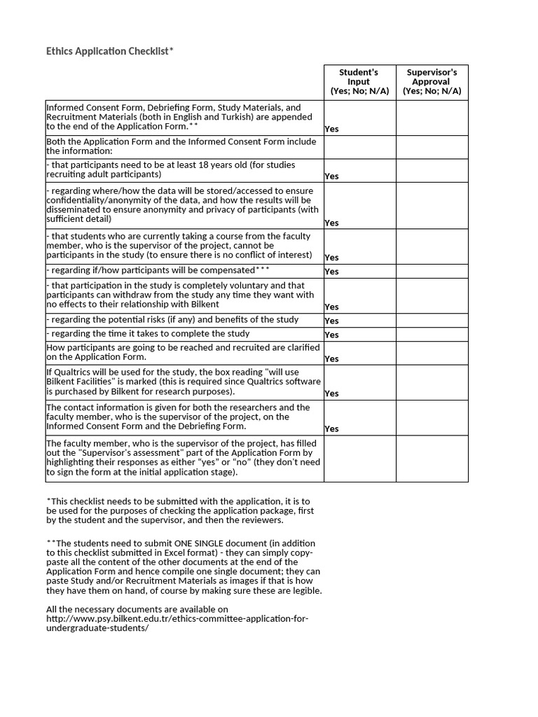 Checklist 1 | PDF