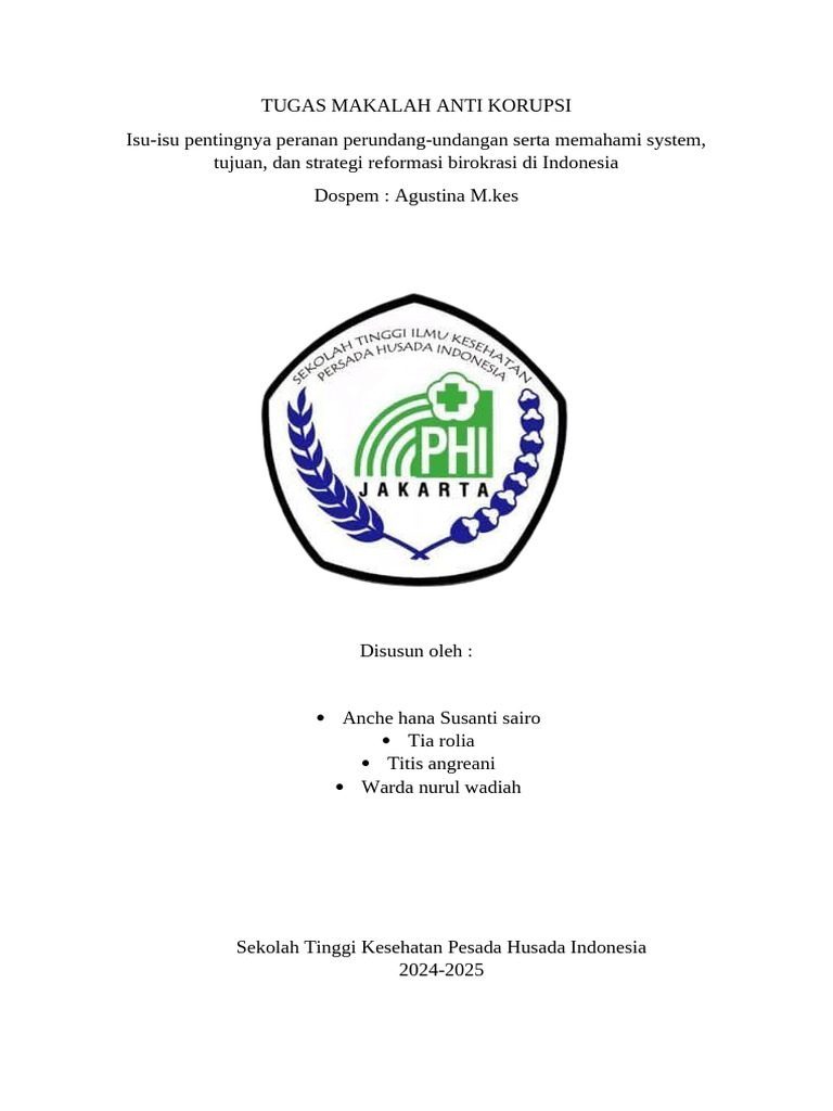 TUGAS - MAKALAH - ANTI - KORUPSI - KLP - 13 Finish | PDF