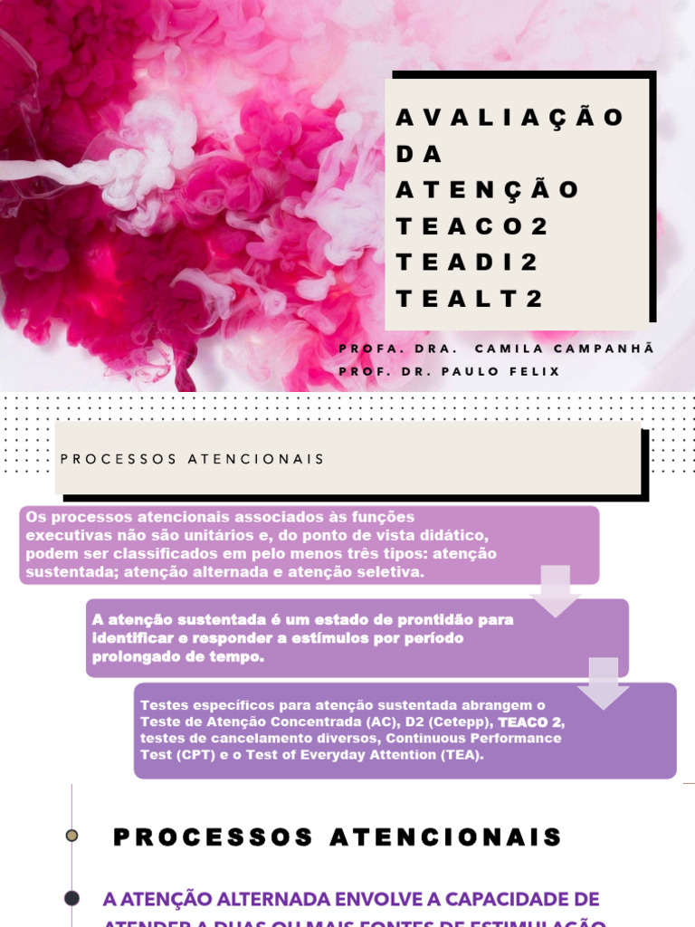 18 09 24 Testes de Atenção - Teaco - 2 - Teadi2 - Taelt2 - 2024 | PDF