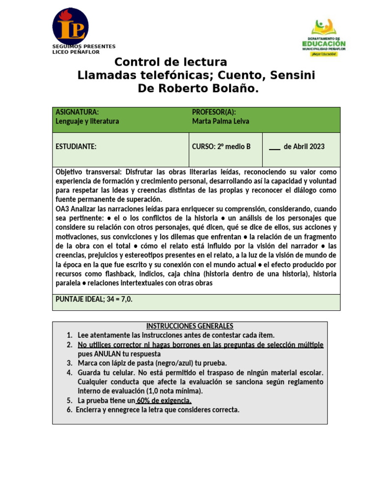 Control Sensini | PDF