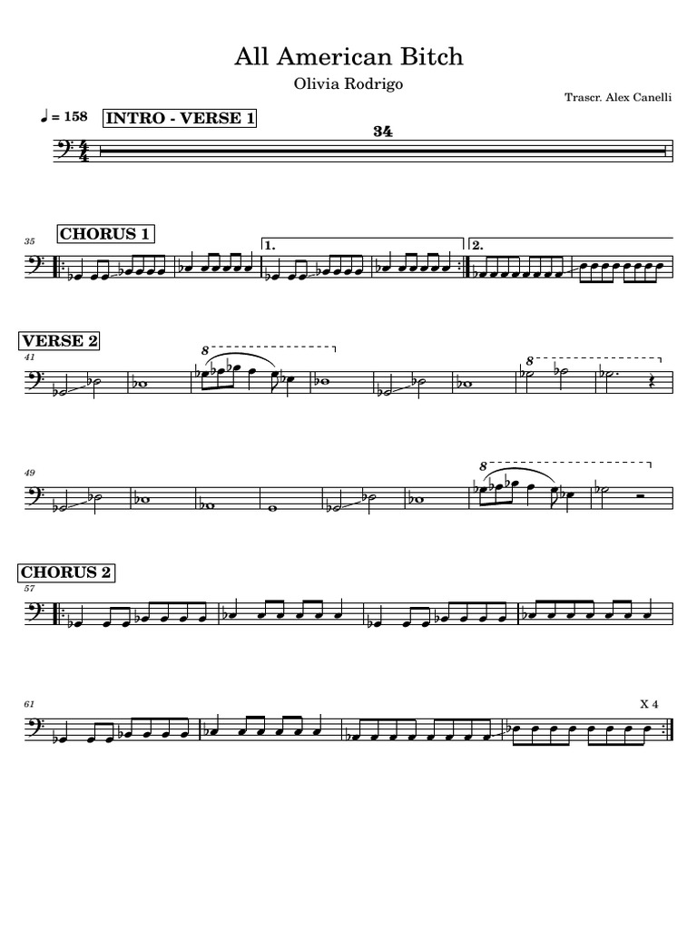 All American Bitch - Olivia Rodrigo | PDF
