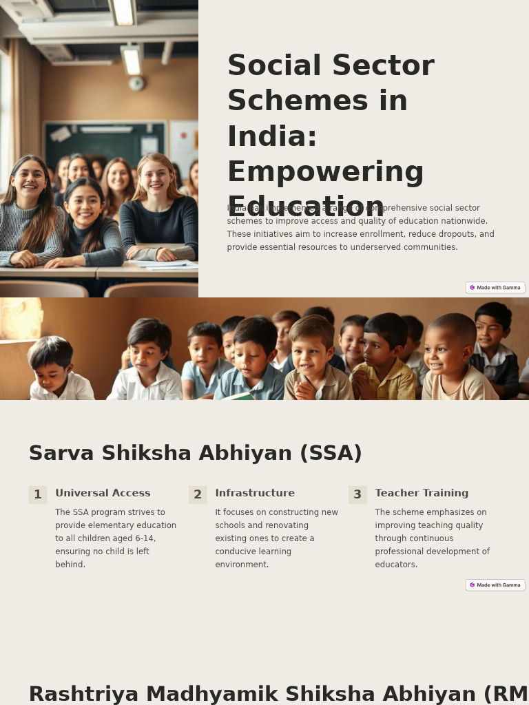 Social Sector Schemes in India Empowering Education | PDF