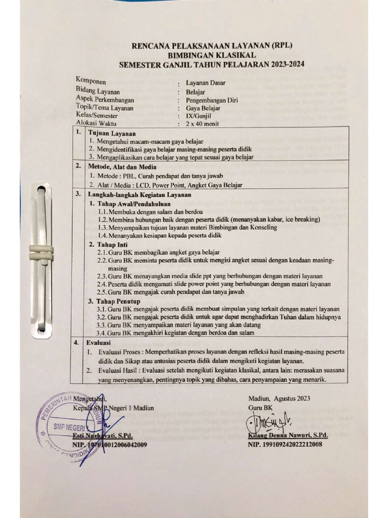 RPL Gaya Belajar | PDF