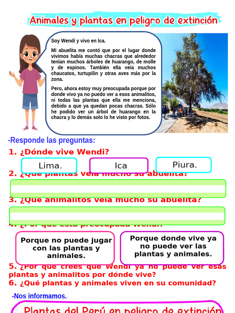 F. Conocemos Las Plantas y Animales en Extinción. Miss Janeth | PDF