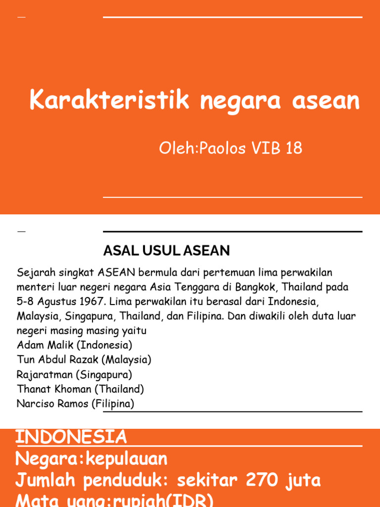 Karakteristik Asean-1 | PDF