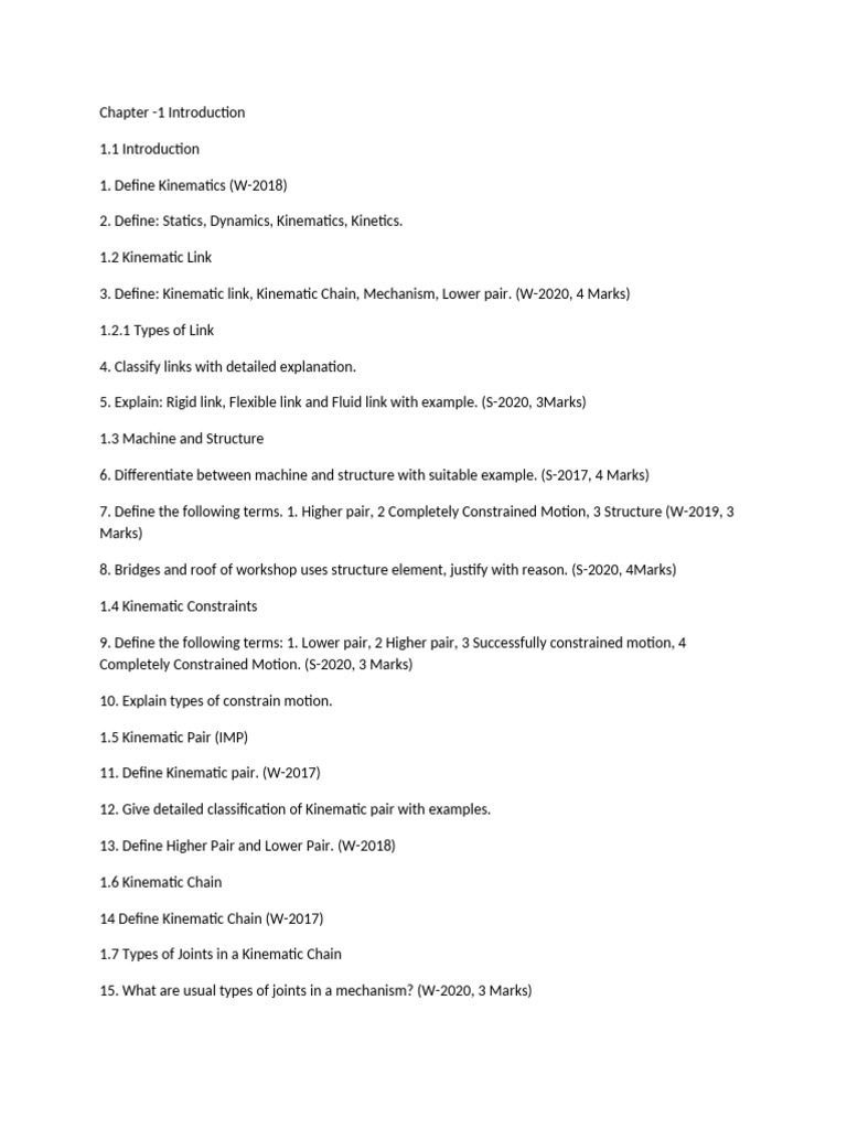Ktom Important Questions | PDF | Kinematics | Science & Mathematics