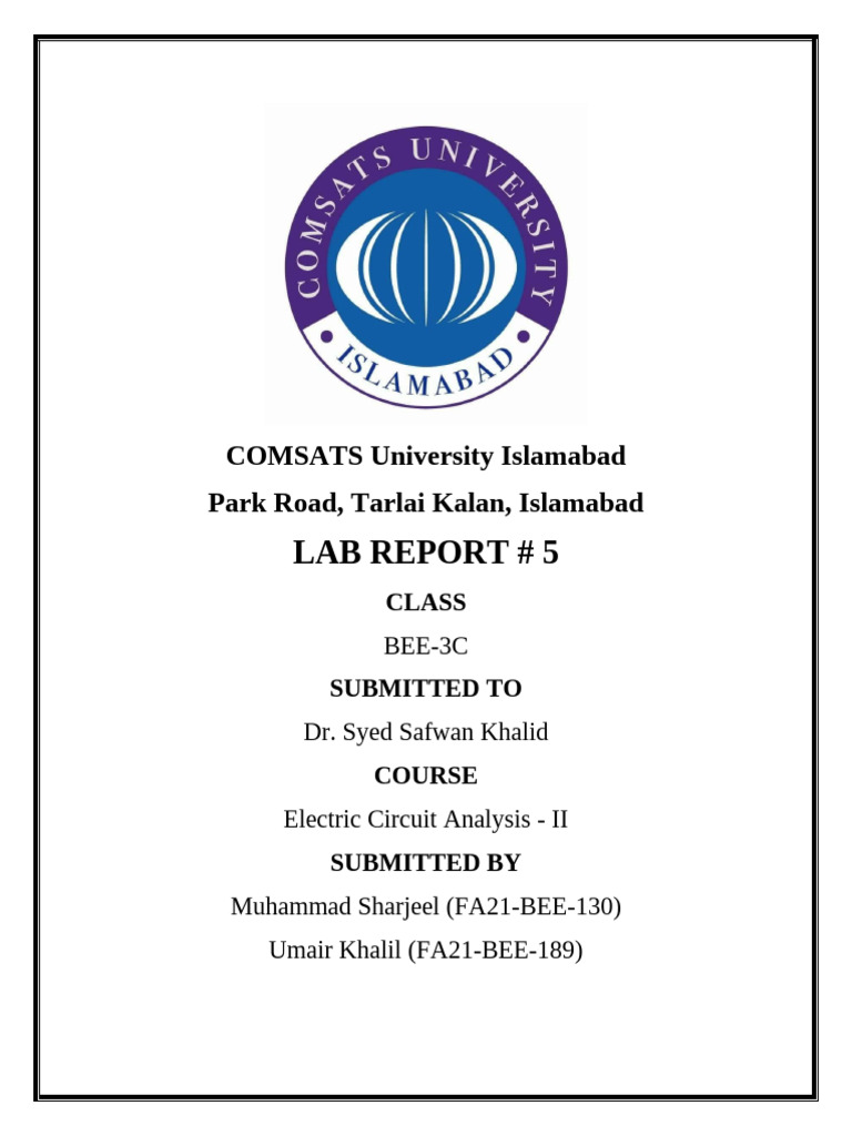 Eca 2 Lab 5 | PDF