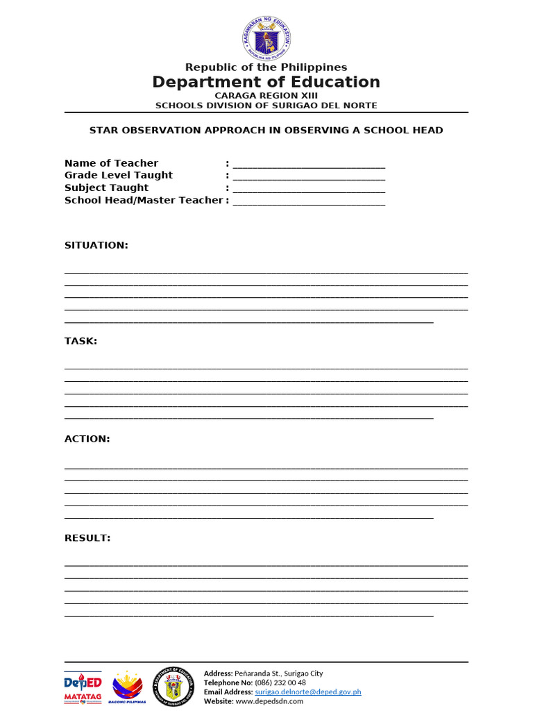 School Head Observation Guide | PDF | Career & Growth | Social Science